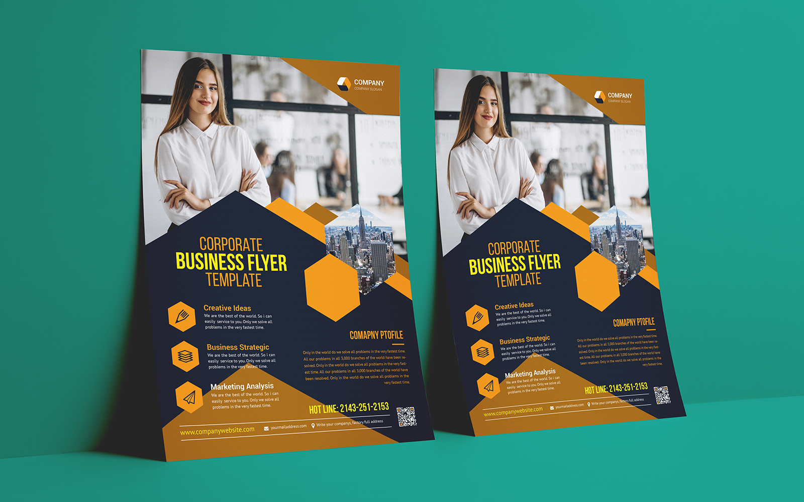 Company Project Business Flyer V.020 - TemplateMonster