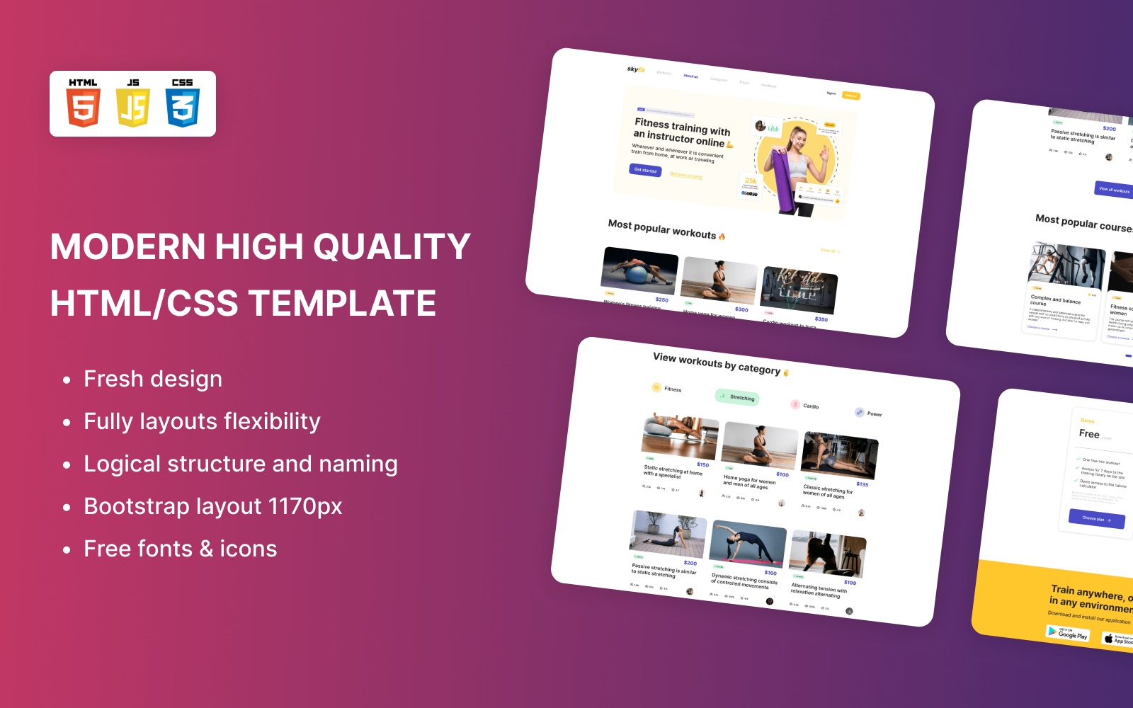 SkyFit - Bootstrap Html 5 Fitness Template - TemplateMonster