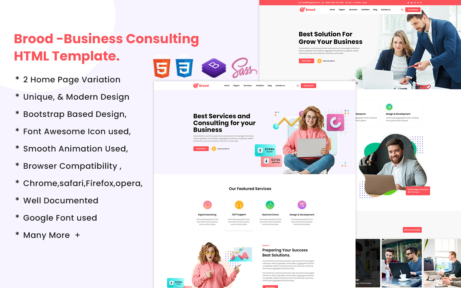 Business Consulting HTML Template. #243062 - TemplateMonster