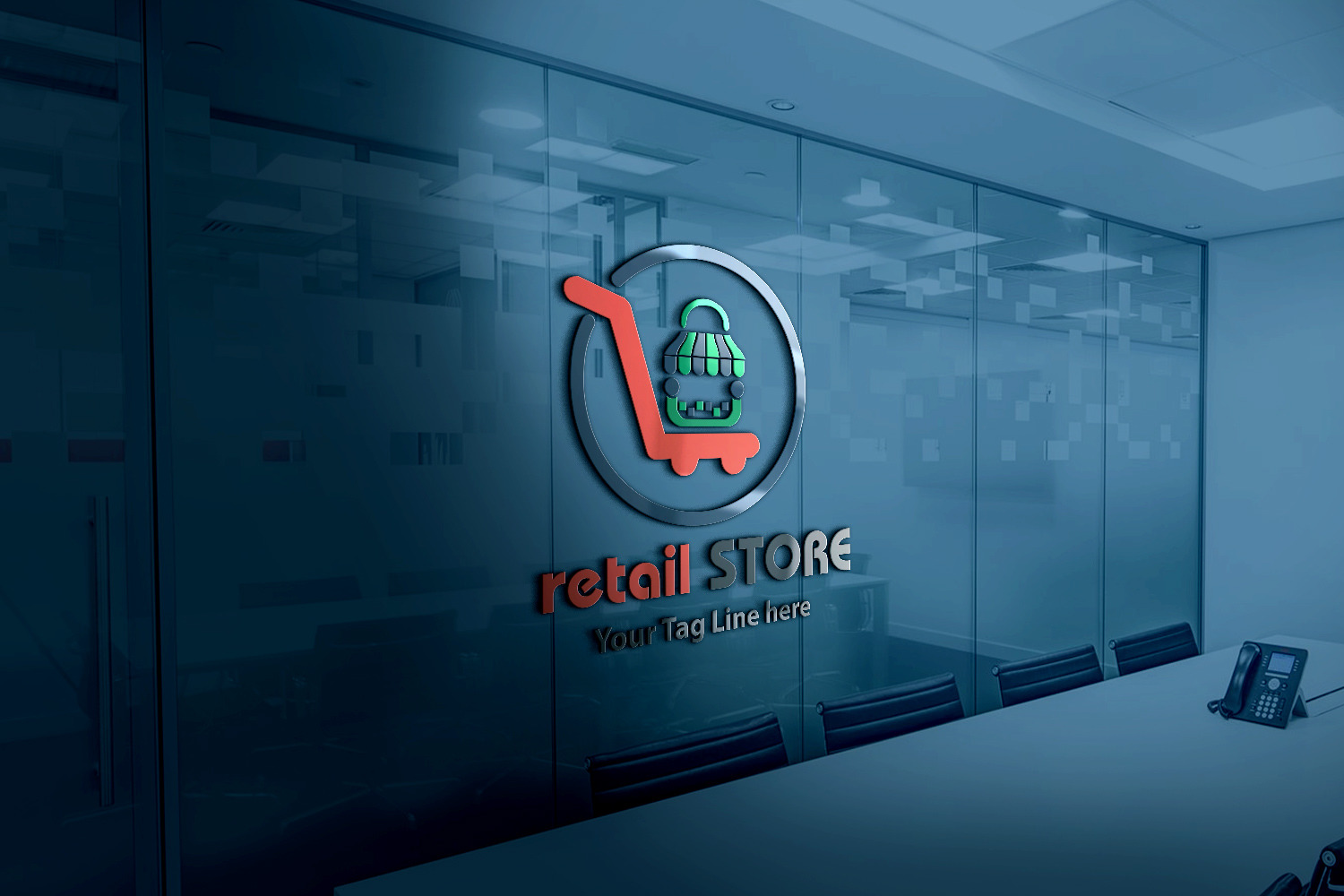 Retail Store Logo Design | Shopping Basket Design | Easy to Edit