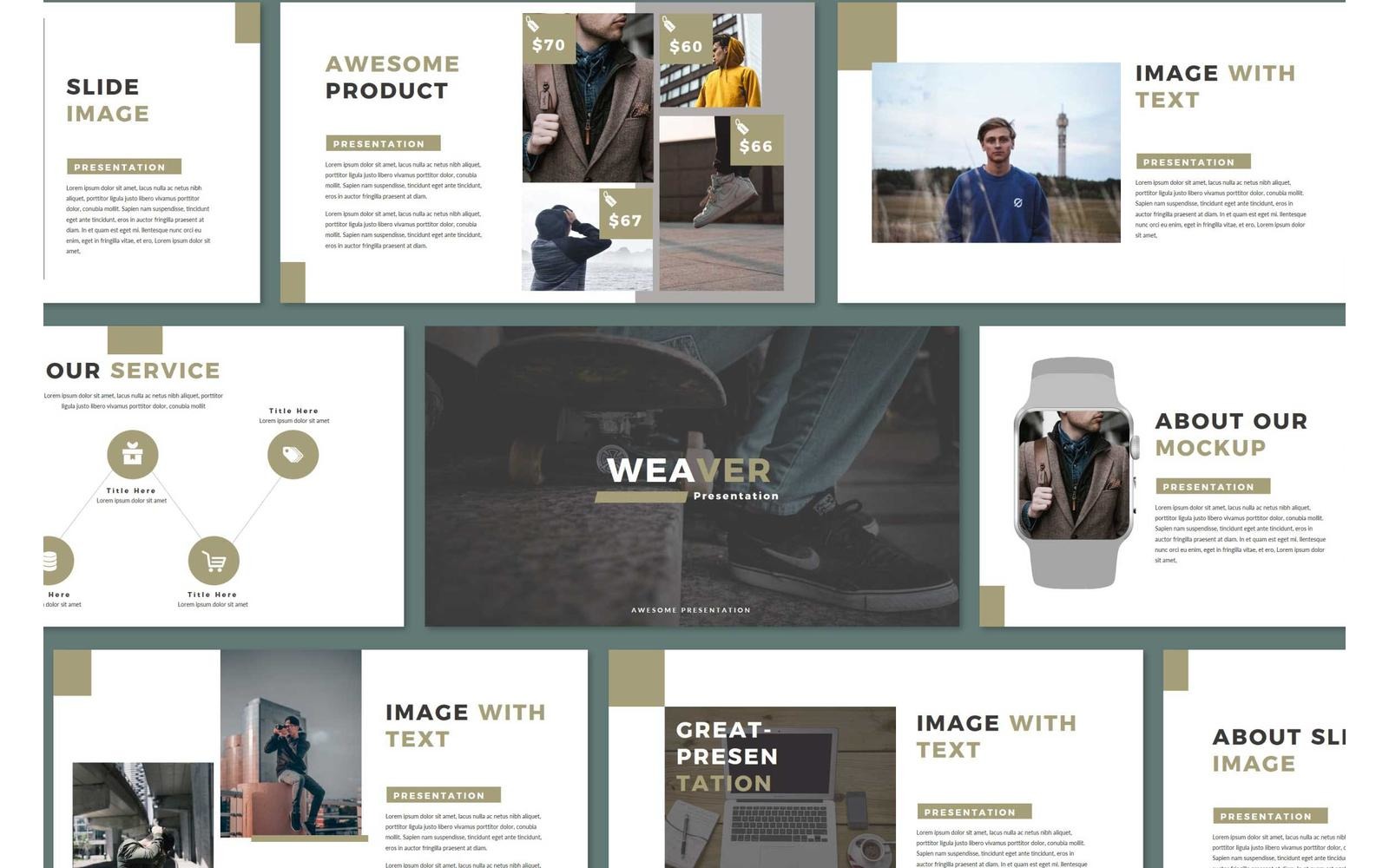 Weaver PowerPoint Presentation Template - TemplateMonster