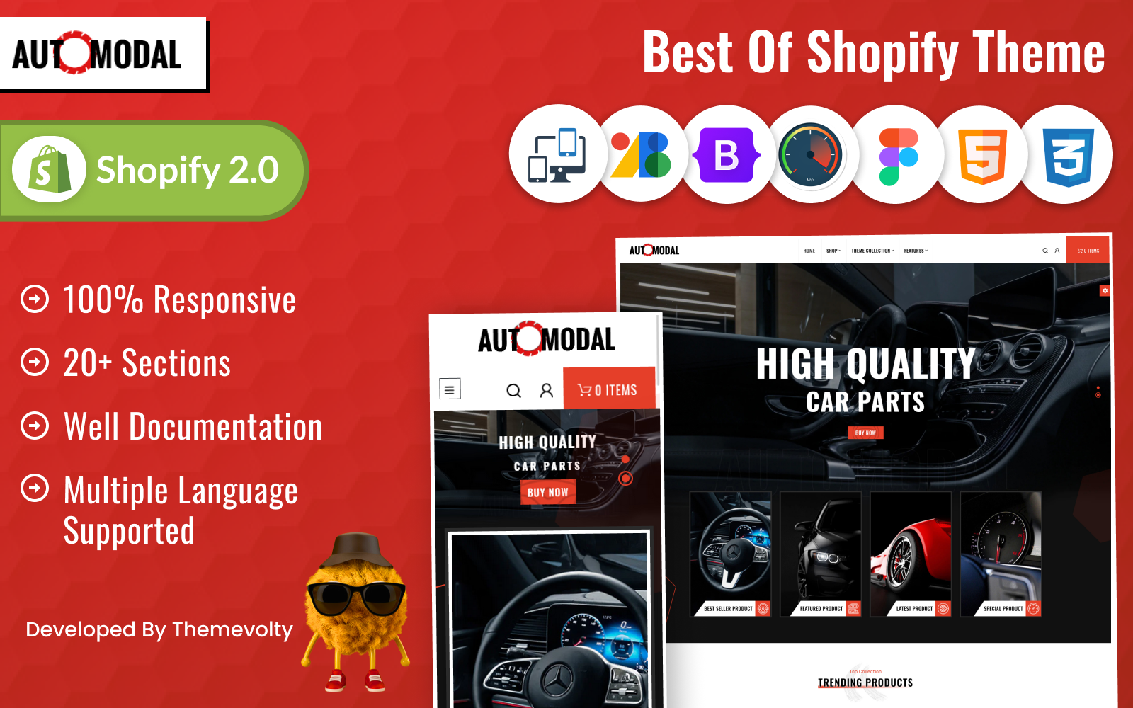 Automodal - Car Autoparts Super Store Shopify Theme