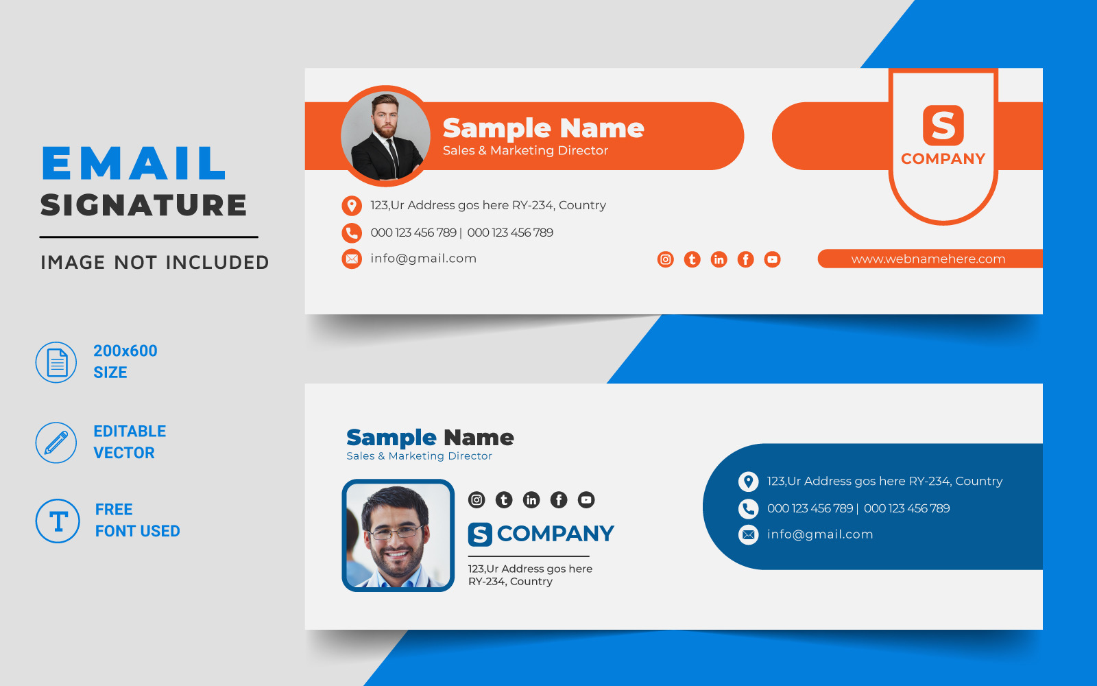 Corporate Email Signature Template Design - TemplateMonster