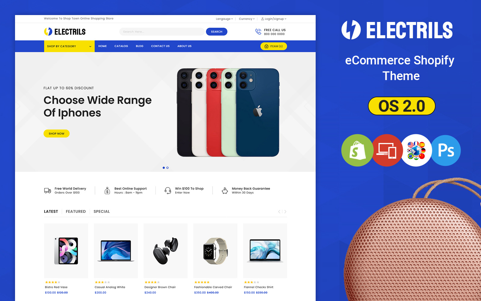 Electrils - Electronics Store Shopify Theme - TemplateMonster