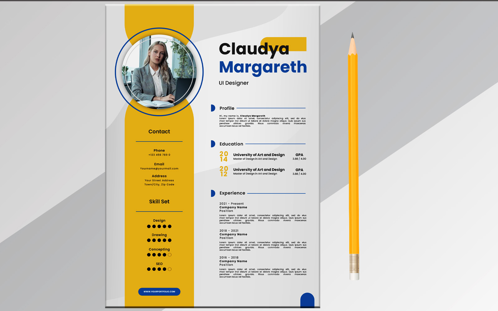 Minimalist & Modern Resume/CV Template - TemplateMonster