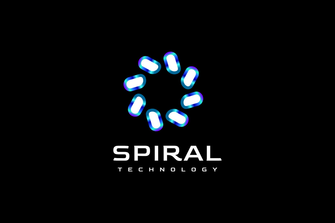 Blue Gradient Tech Move Logo #245243 - TemplateMonster