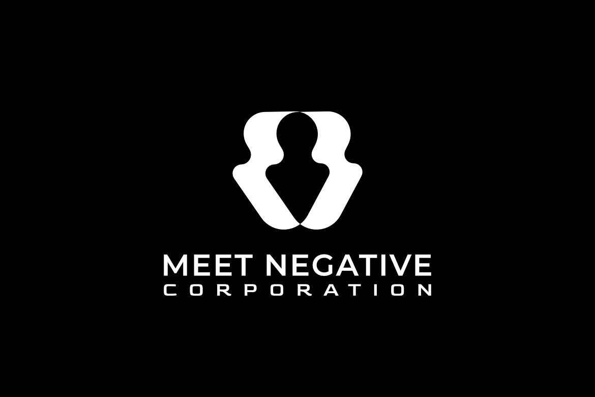 Negative Space Man Flat Logo #245395 - TemplateMonster