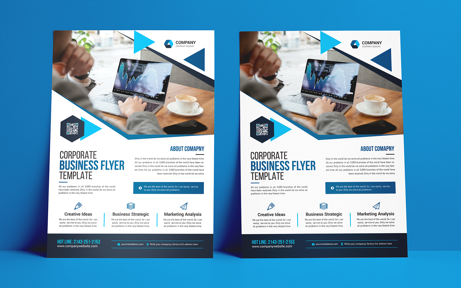 Company Project Business Flyer V.026 - TemplateMonster