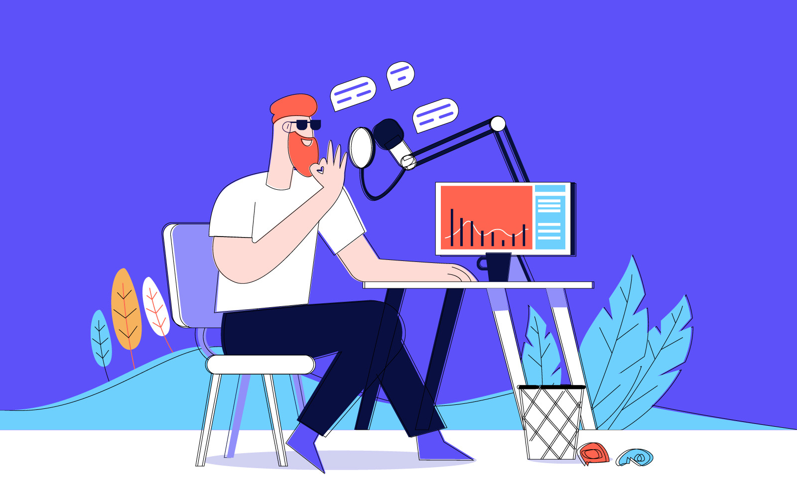 Content Creator Free Vector Illustration Concept