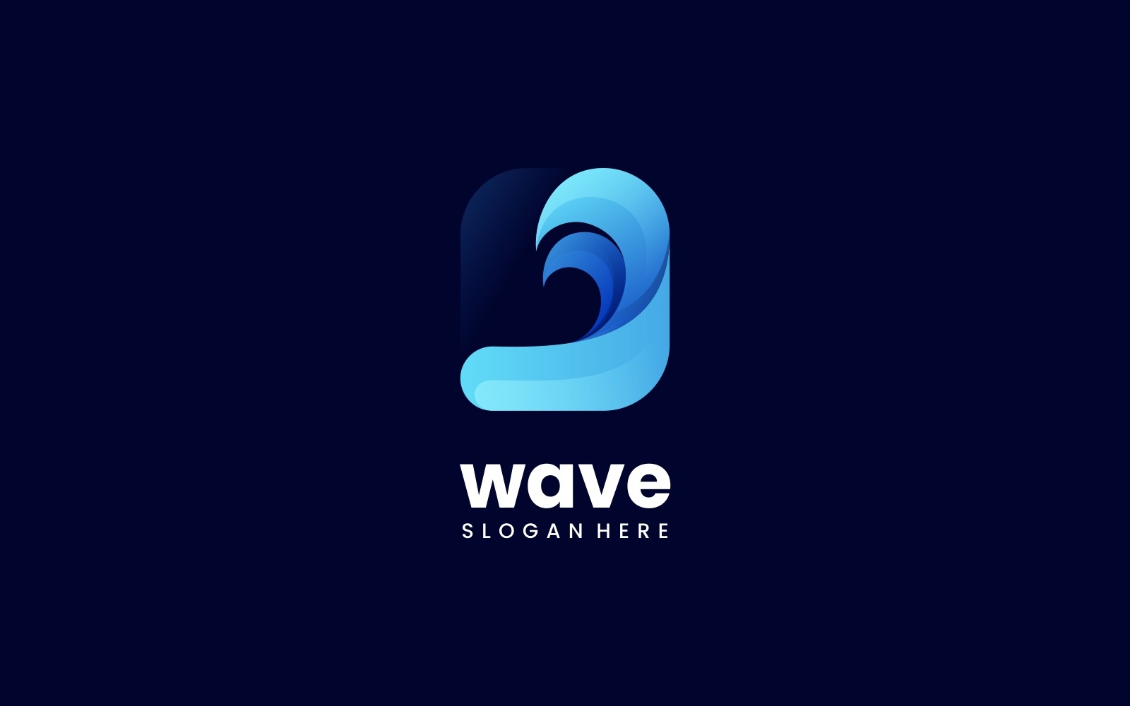 Vector Wave Gradient Logo #246114 - TemplateMonster