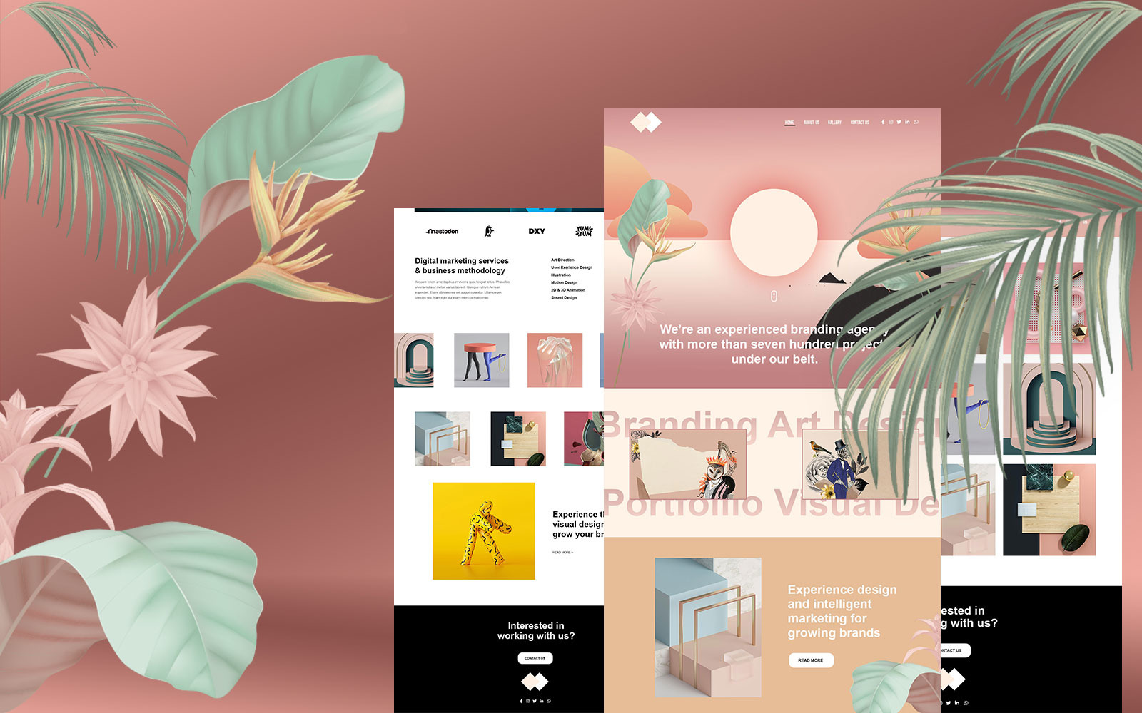 Informative Visual Art Fresh Design PSD Template