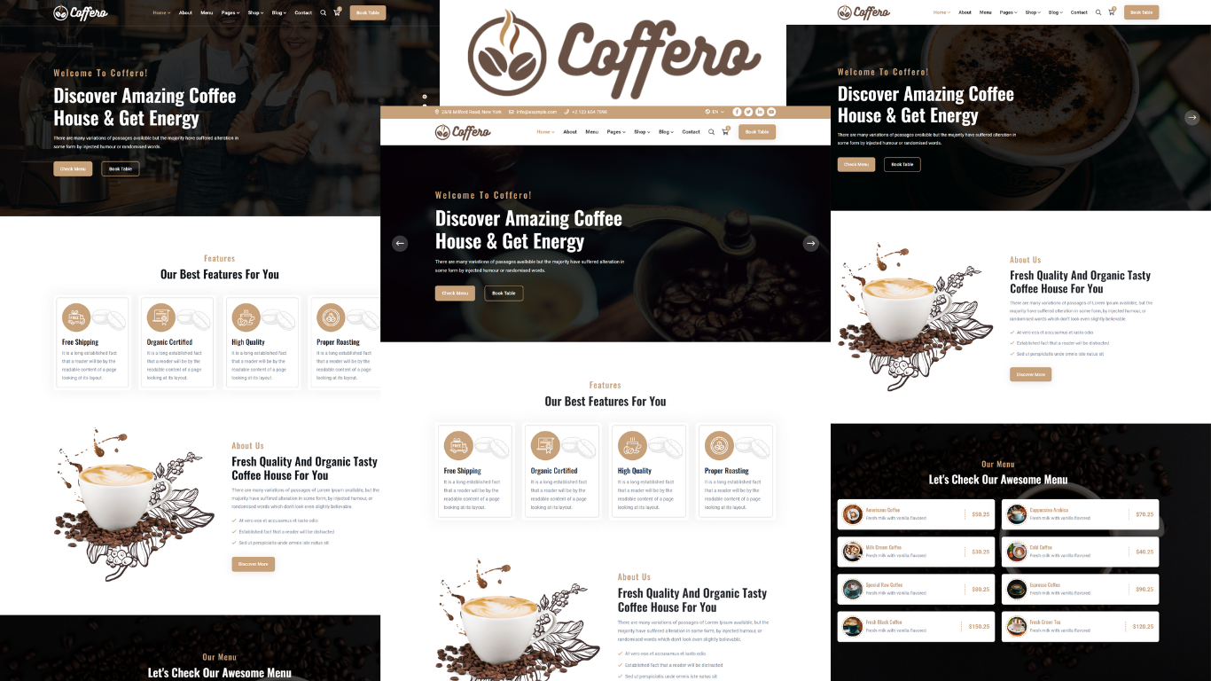 Coffero - Cafe And Coffee Shop HTML5 Template