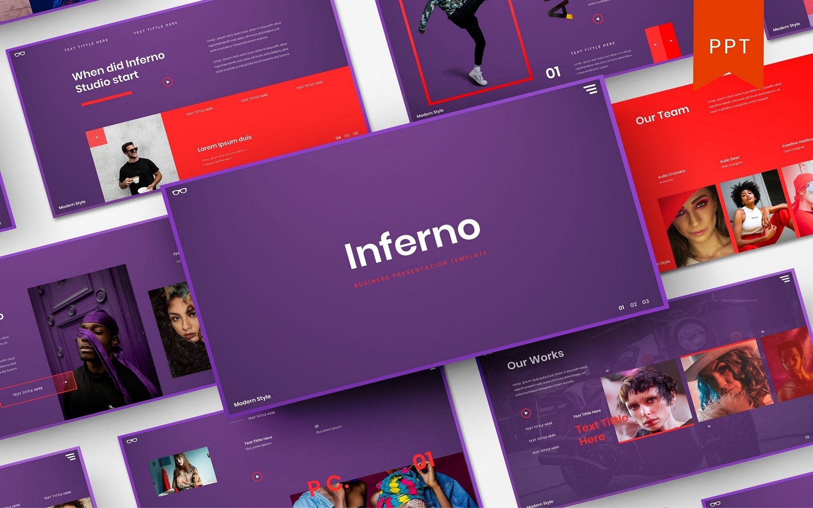 Inferno – Business PowerPoint Template - TemplateMonster