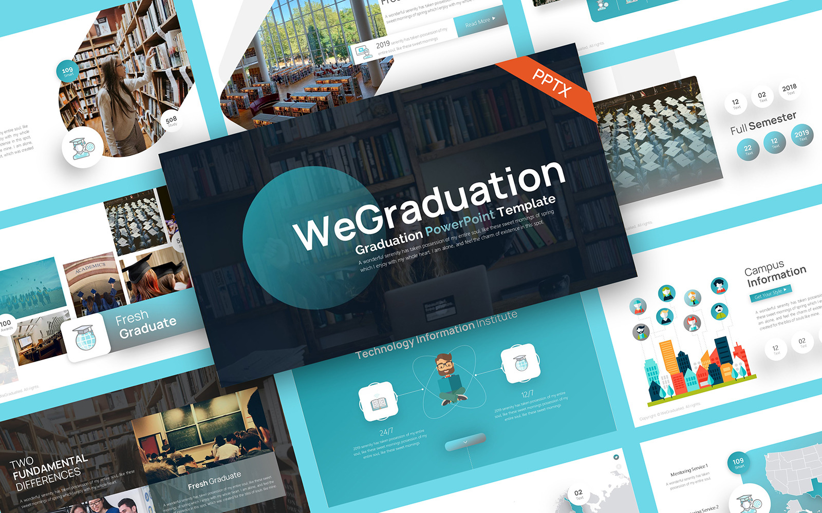 WeGraduatian Abschluss Powerpoint-Vorlage - TemplateMonster
