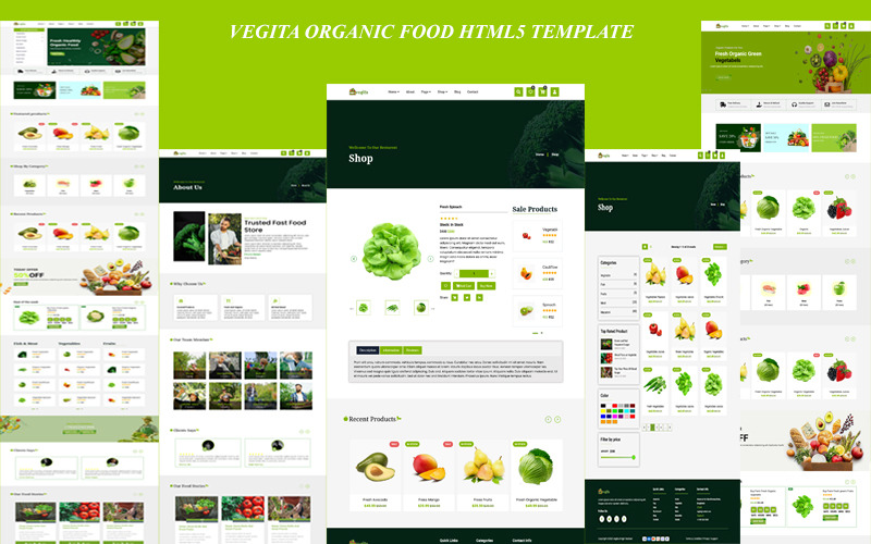 Vegita Organic Food Html5 Template #247426 - TemplateMonster