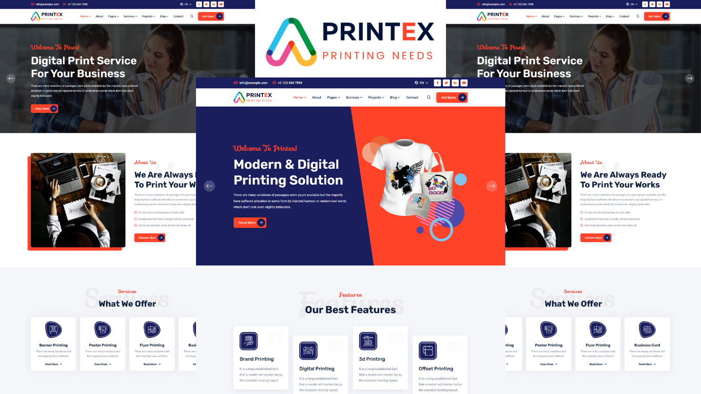 Printex - Printing Services Company HTML5 Template