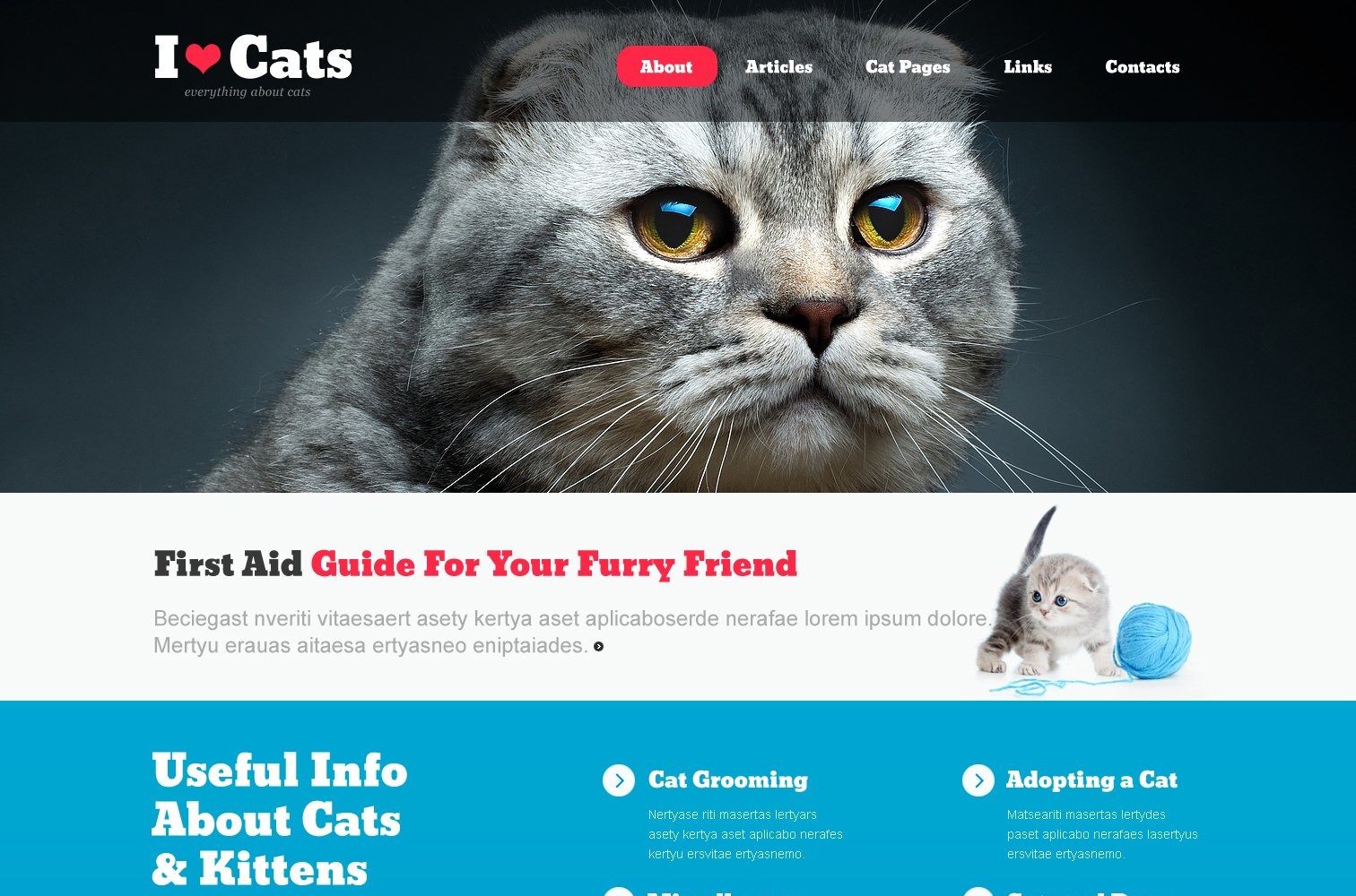 Free Animals Responsive Website Template - TemplateMonster