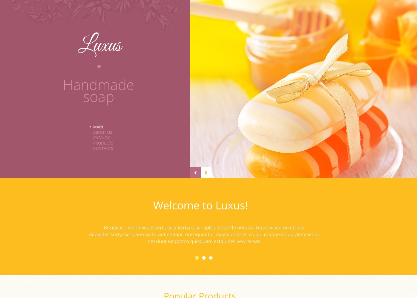 Free Crafts Responsive Website Template - TemplateMonster