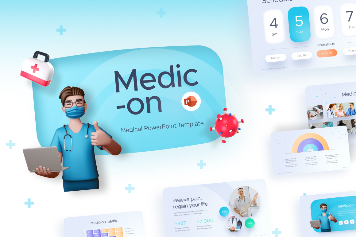 Medic On Modern Healthcare PowerPoint Template