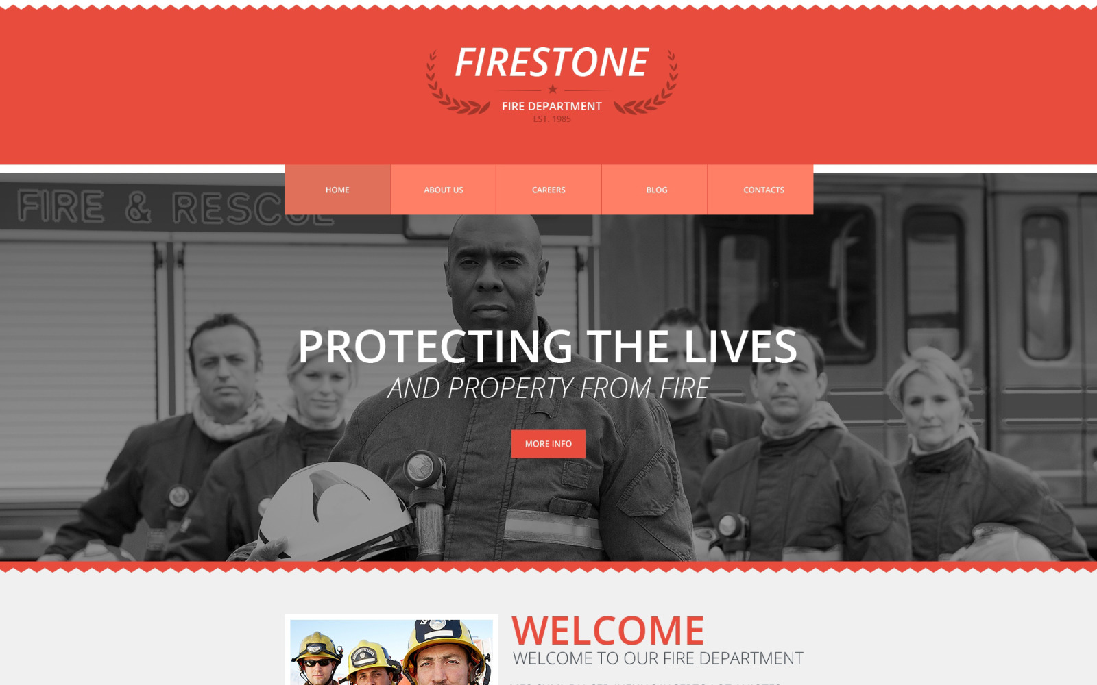 Free Fire Department Responsive Website Template