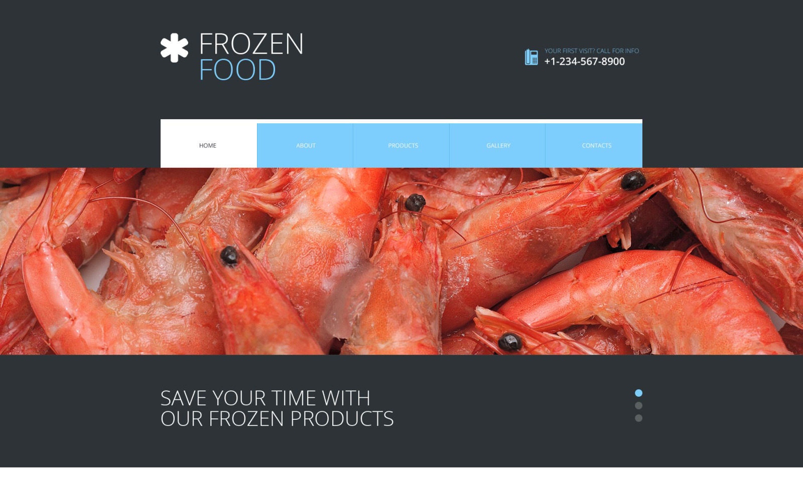 Free Frozen Food Website Template #248406 - TemplateMonster