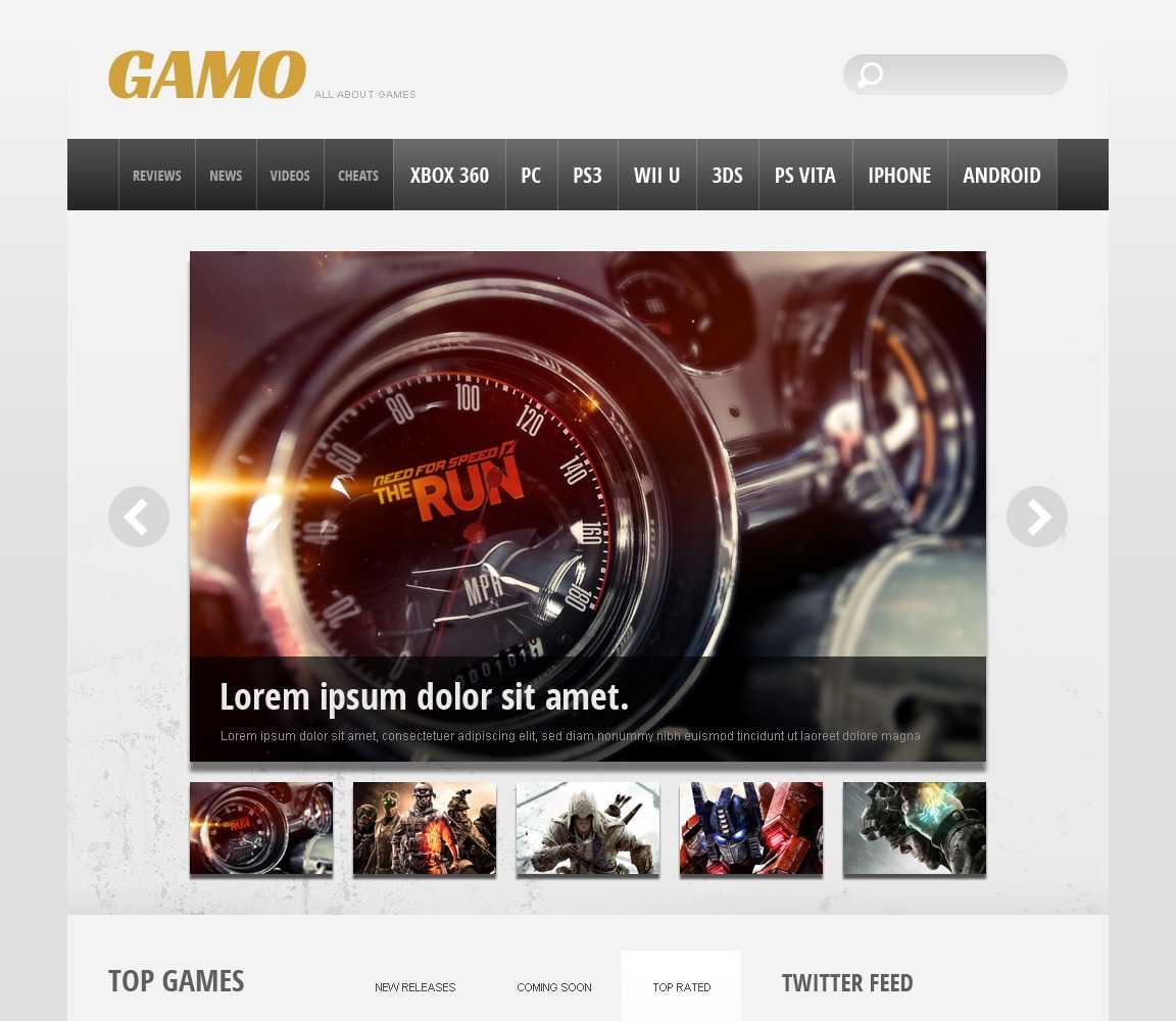 Free Game Portal Website Template #248420 - TemplateMonster