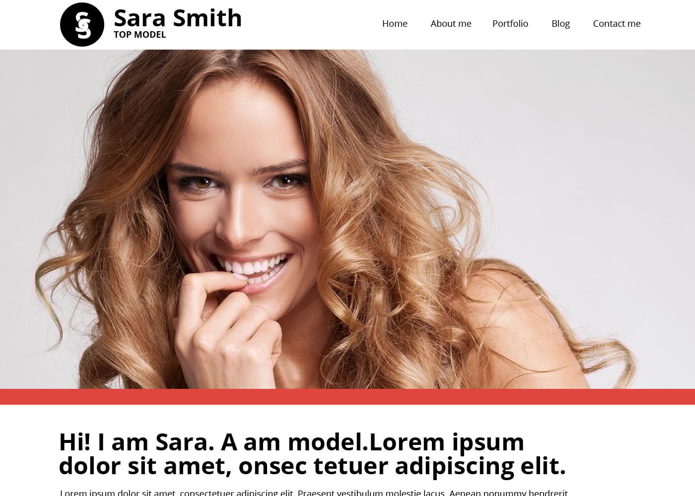 Free Model Responsive Website Template - TemplateMonster