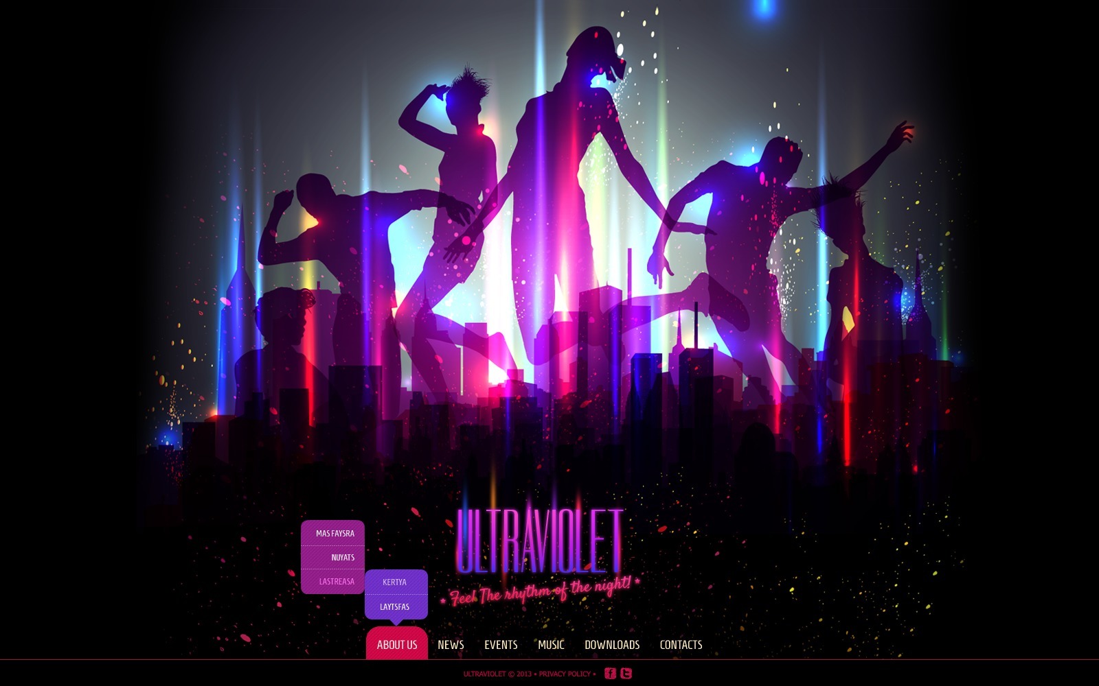 Free Nightlife Club Website Template - TemplateMonster