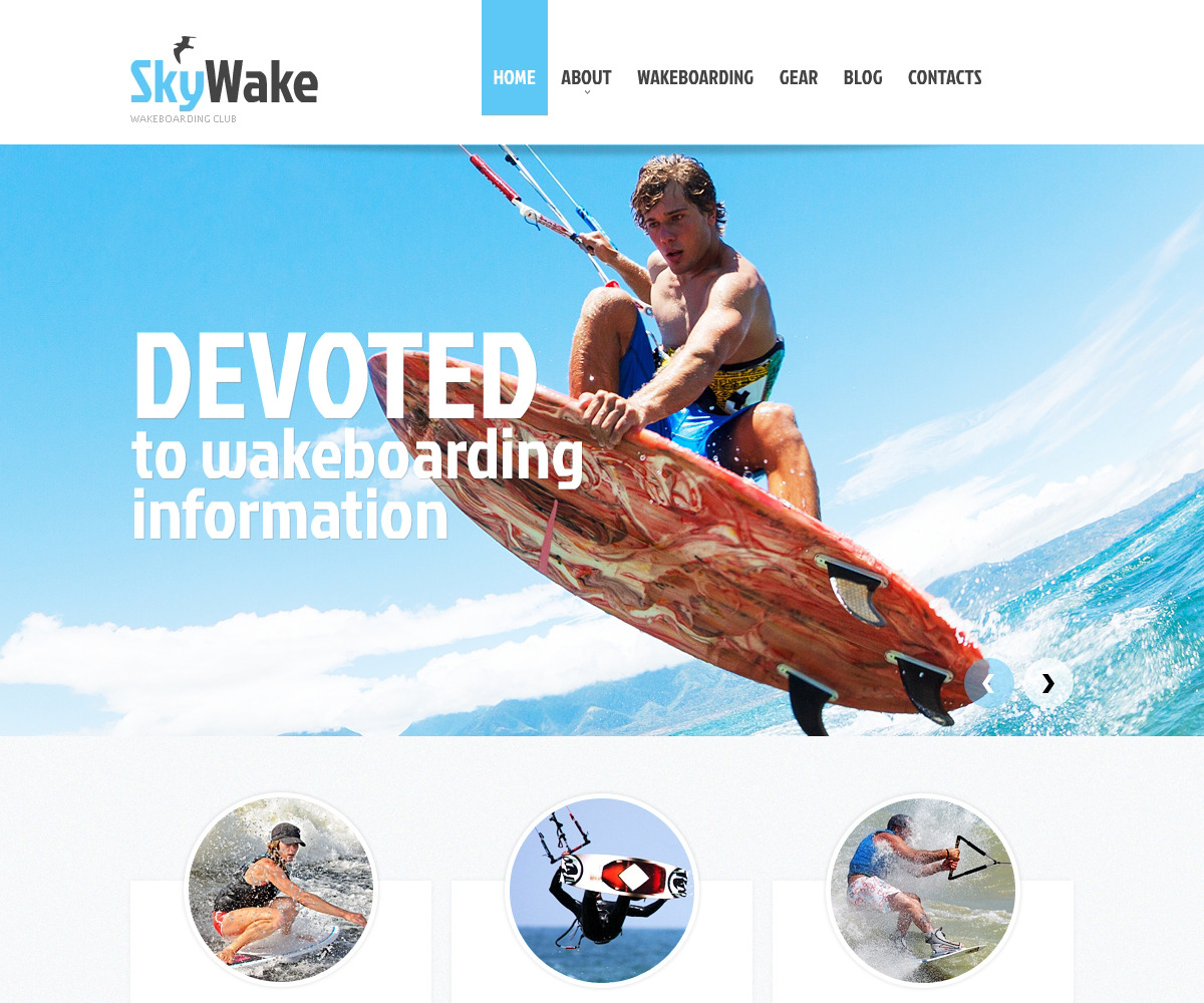 Free Skydiving Responsive Website Template - TemplateMonster