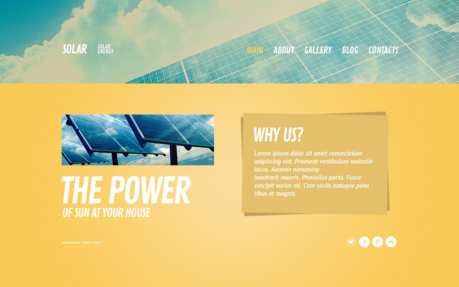 Free Solar Energy Website Theme #248593 - TemplateMonster