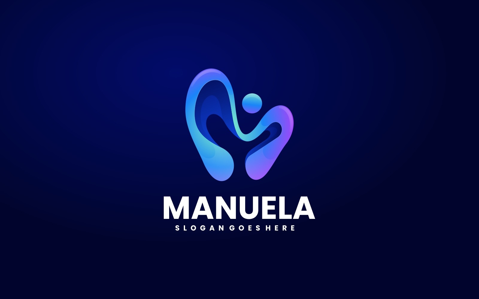 Abstract Letter M Gradient Logo Style - TemplateMonster