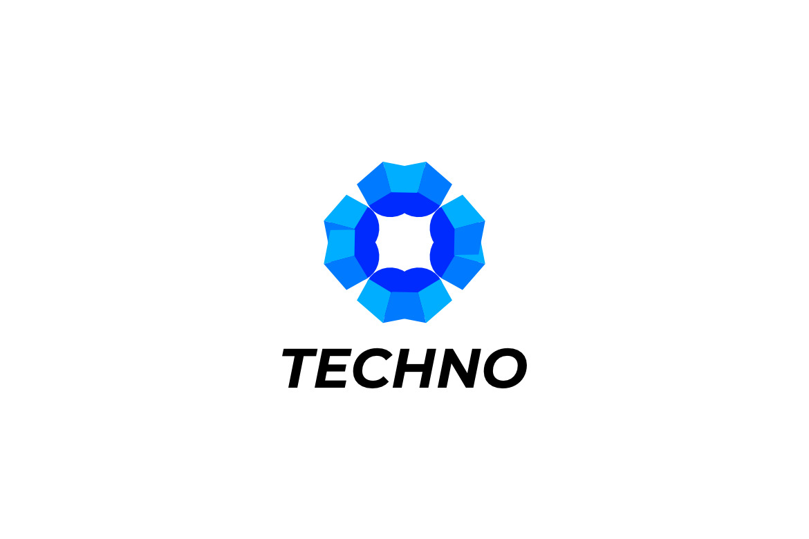 Abstract Modern Blue Tech Logo #249337 - TemplateMonster