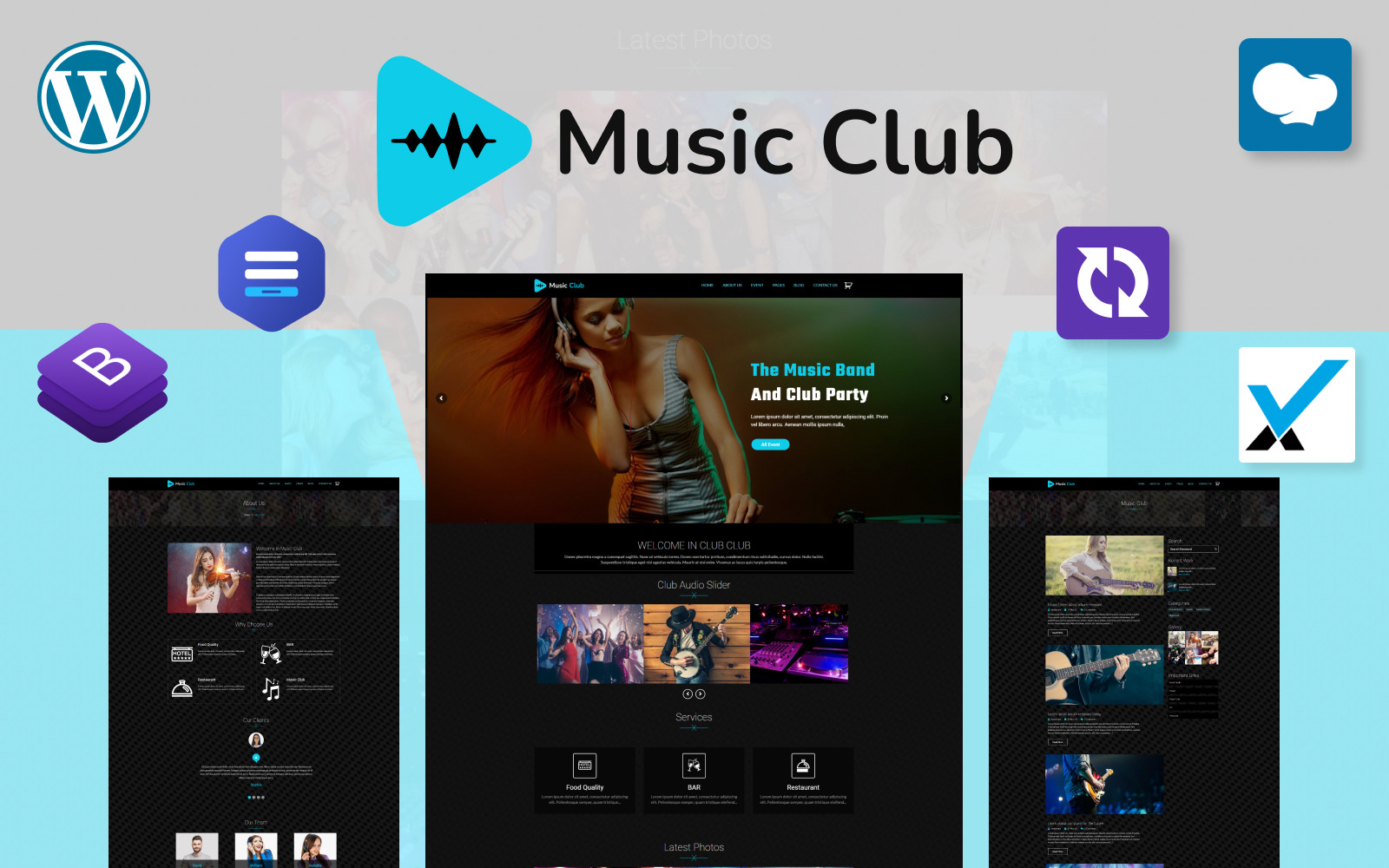 Music Club - Band | Party WordPress Theme - TemplateMonster