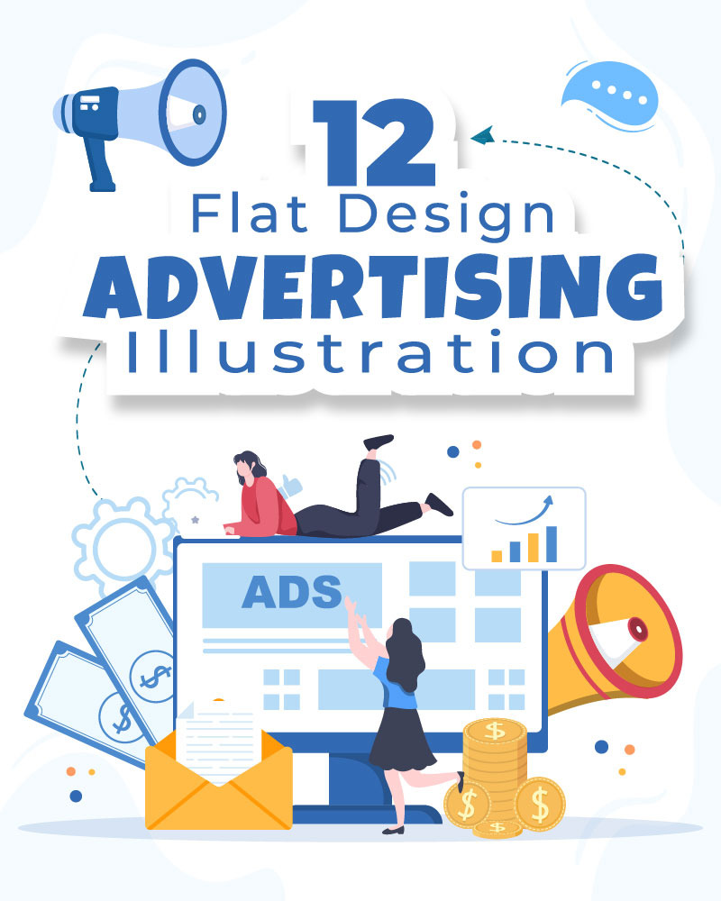 12 Advertising or ADS Vector Illustration - TemplateMonster