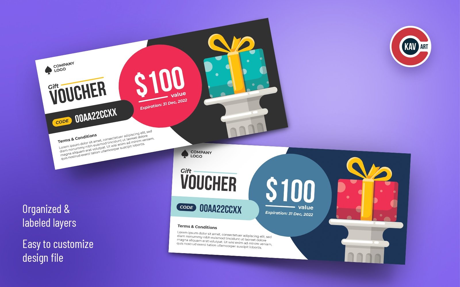 Gift Voucher Card Design Template #251089 - TemplateMonster