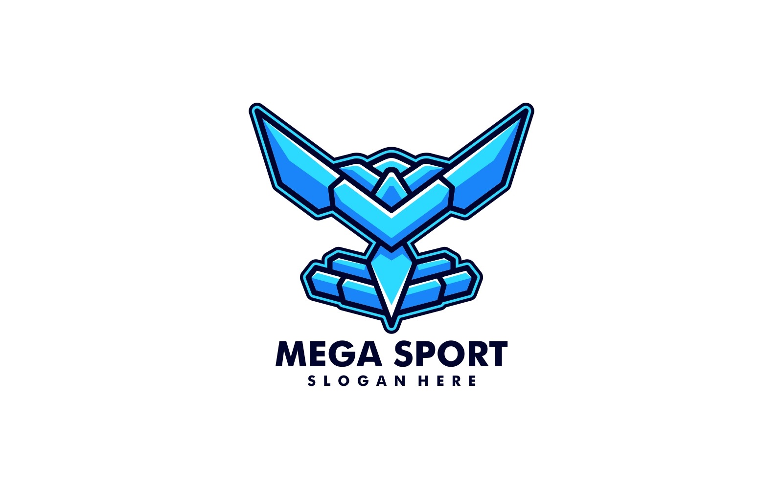 Mega Sport Simple Mascot Logo #251049 - TemplateMonster