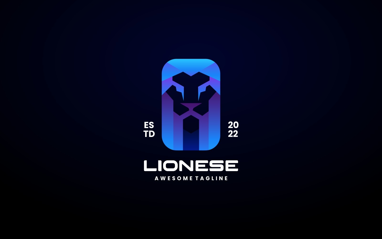 Lion Box Gradient Logo Style #251281 - TemplateMonster