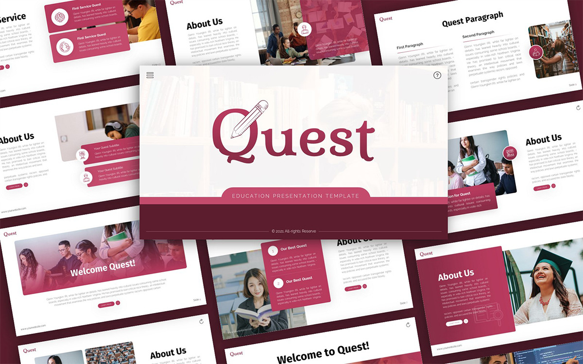 Quest Education Multipurpose PowerPoint Presentation Template