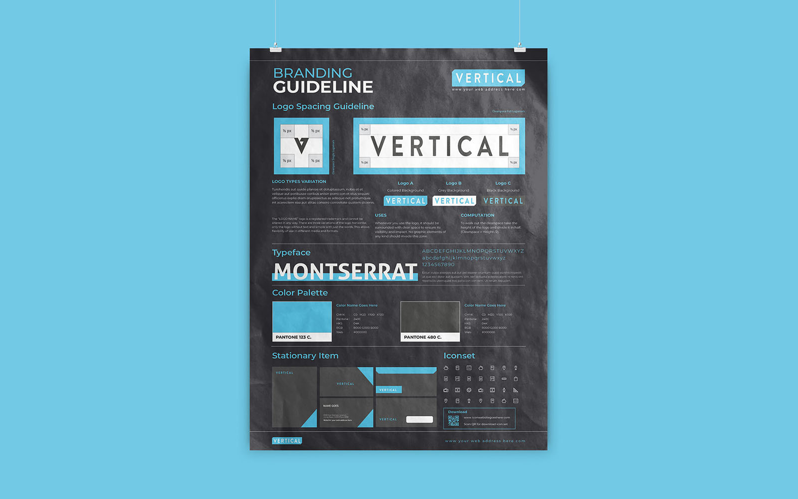 A3 Brand Guideline Poster Style Sheet - TemplateMonster
