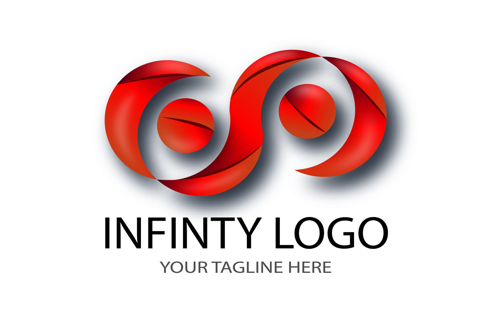 Infinity Logo Échantillon de logo rouge Infinity