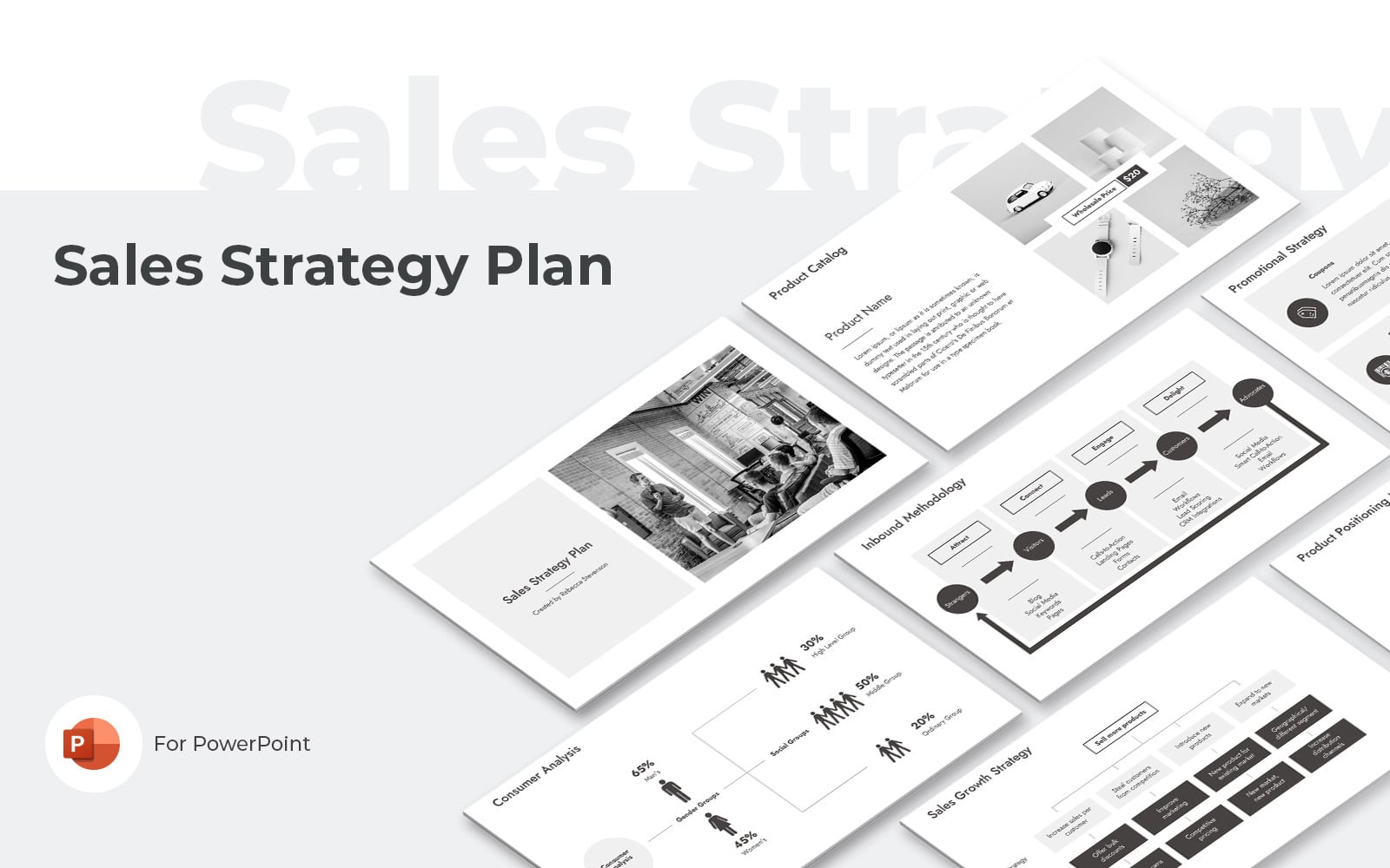 Sales Strategy Plan PowerPoint Template - TemplateMonster