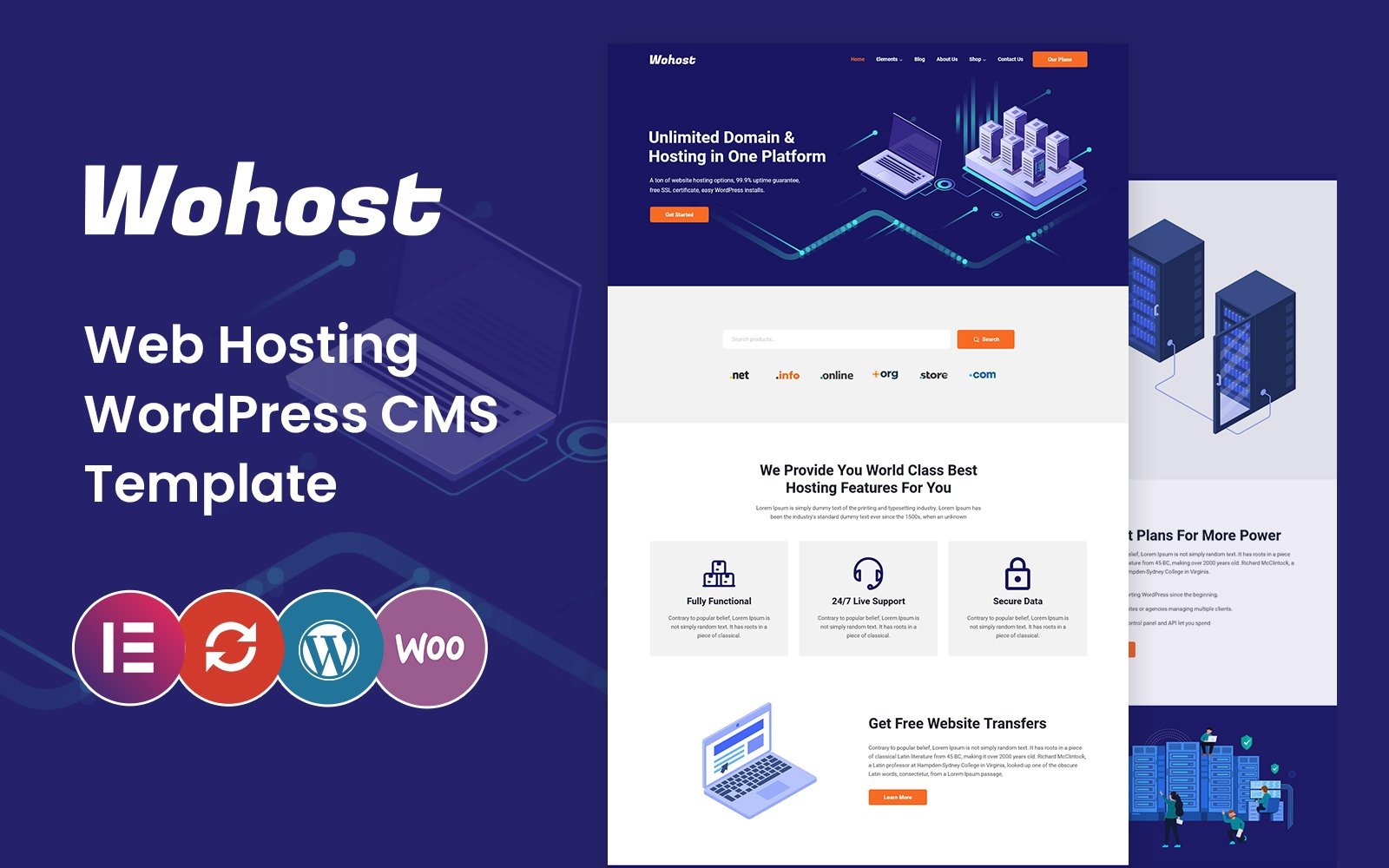 Wohost - Web Hosting WordPress Theme - TemplateMonster