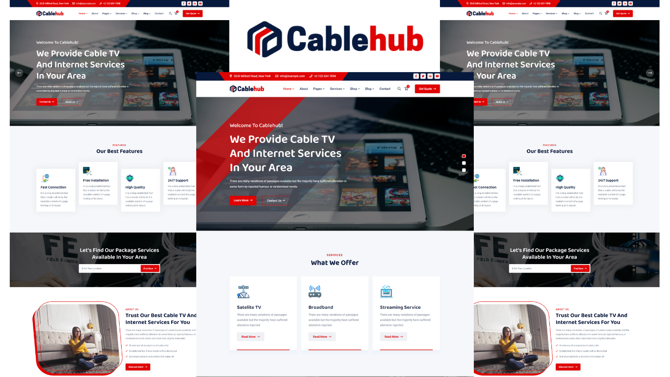 Cablehub - Internet, Cable TV And Broadband Provider HTML5 Template