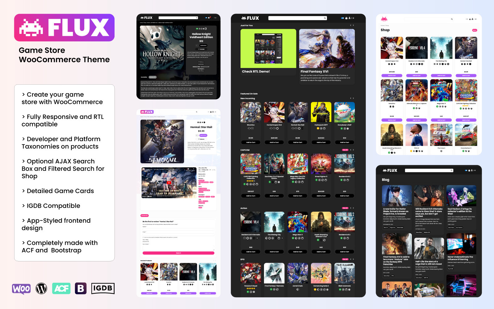 FLUX - Game Store WooCommerce Theme #252362 - TemplateMonster