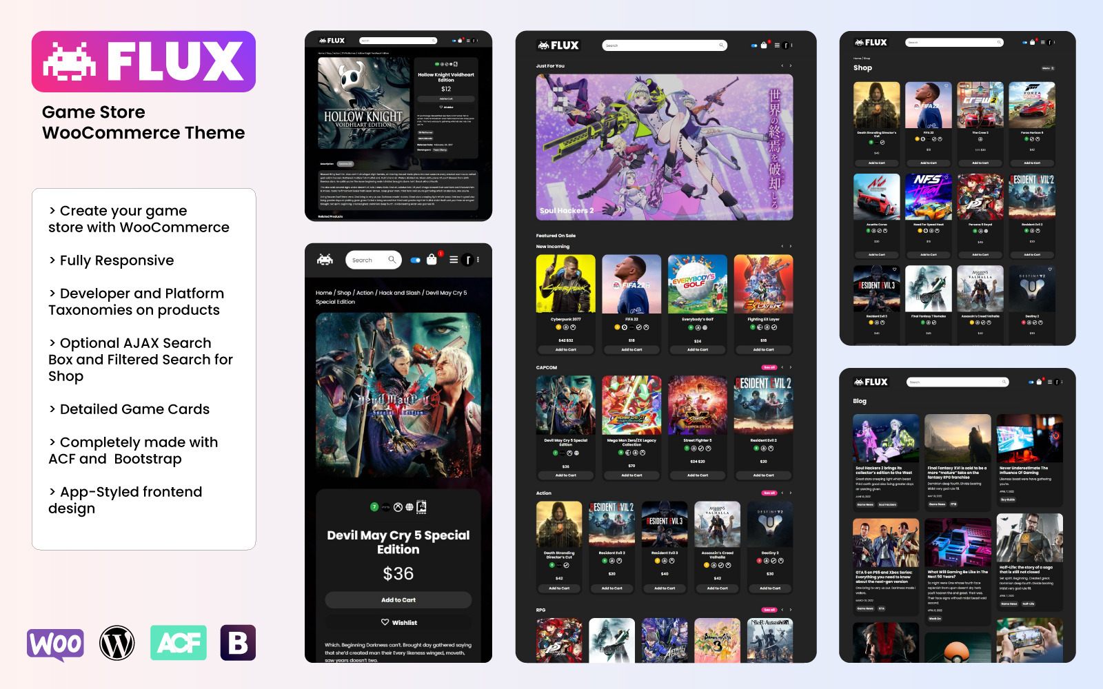FLUX - Game Store WooCommerce Theme #252362 - TemplateMonster