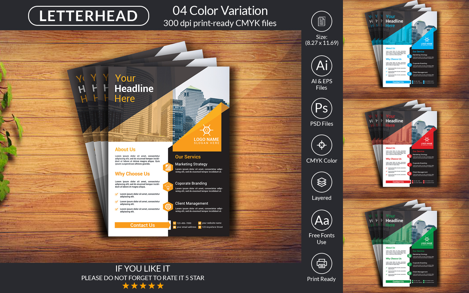 Modelo de Design de Folheto Moderno #252339 - TemplateMonster