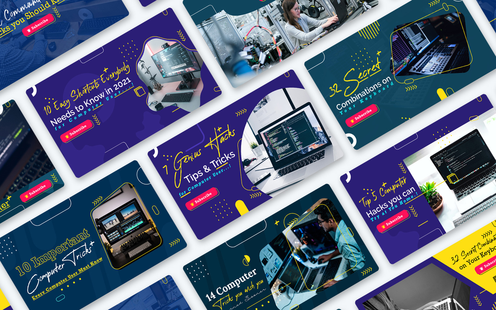 Computer Hacking and Tricks YouTube Thumbnails