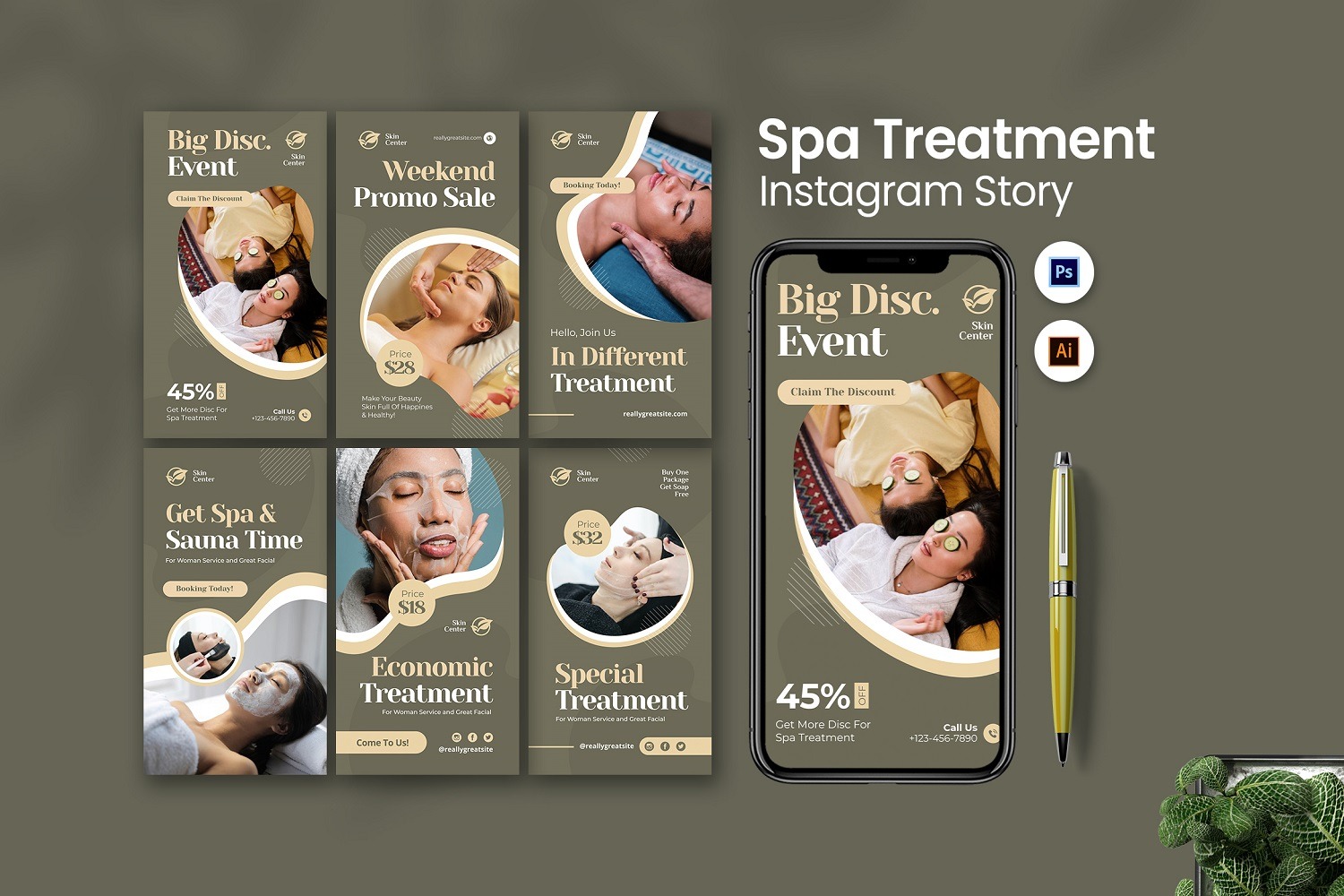 Spa Treatment Instagram Story #252926 - TemplateMonster