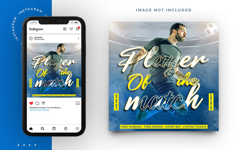 Football Sport Social Media Banner Template - TemplateMonster