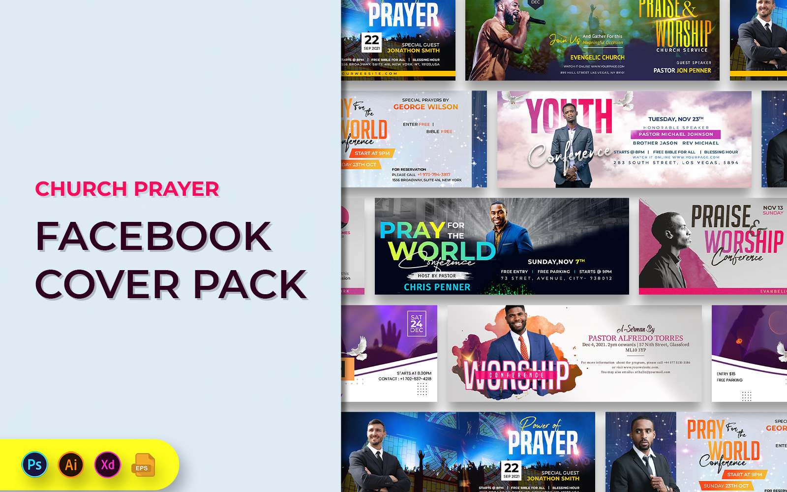 Church Facebook Cover Banners Template - TemplateMonster
